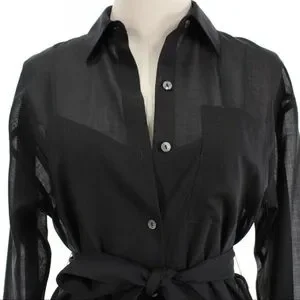Theory | Dresses | Theory Oversized Black Pocket Airy Shirting Black ...